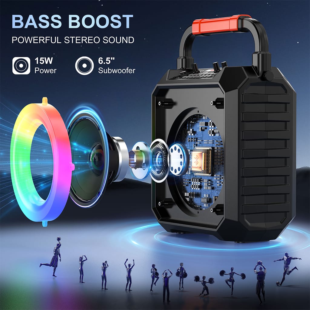 FanFun T17T Wireless Karaoke Machine with Dynamic Sound and Lights – JYX