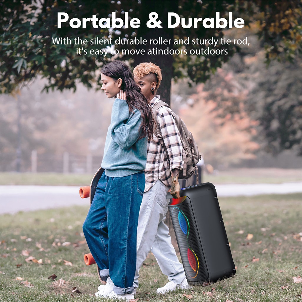 JYX T20-T Karaoke Machine with 2 Wireless Microphones for Adults