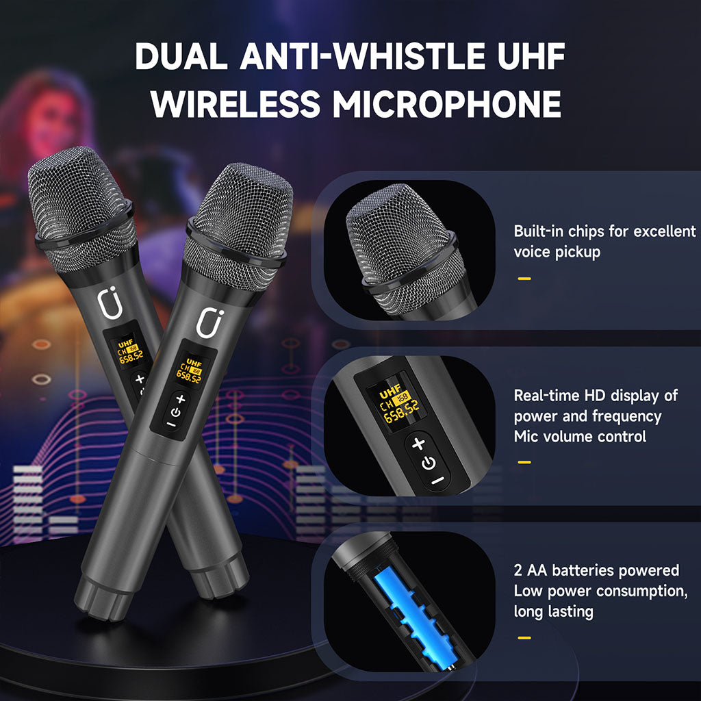 JYX HWWR TX05 Bluetooth Karaoke Machine With Two Microphones