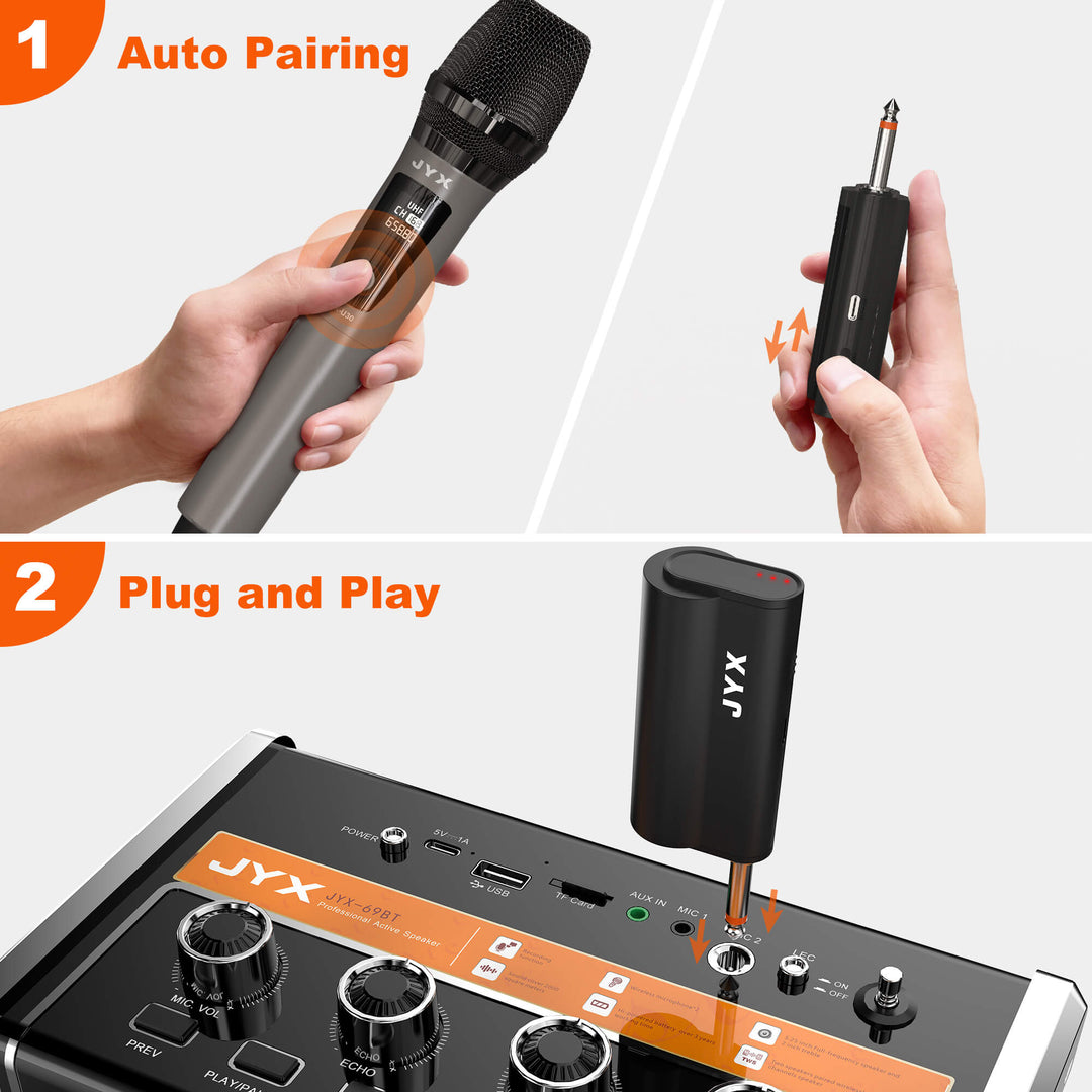 JYX U30-Dual UHF Wireless Microphone